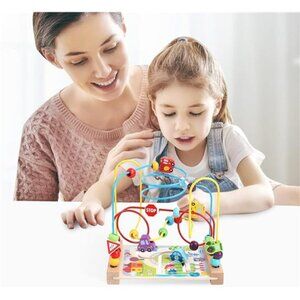 Toys | Wooden Bead Maze Toys For Toddlers Bead Toy Colorful Preschool ...